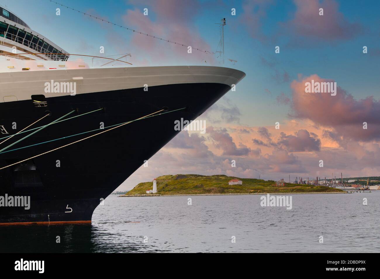 Blue and White Ship Hull in Halifax Stock Photo - Alamy