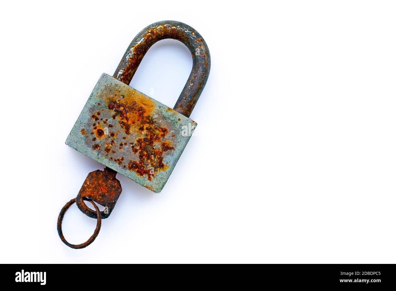Steel padlock key space Cut Out Stock Images & Pictures - Alamy