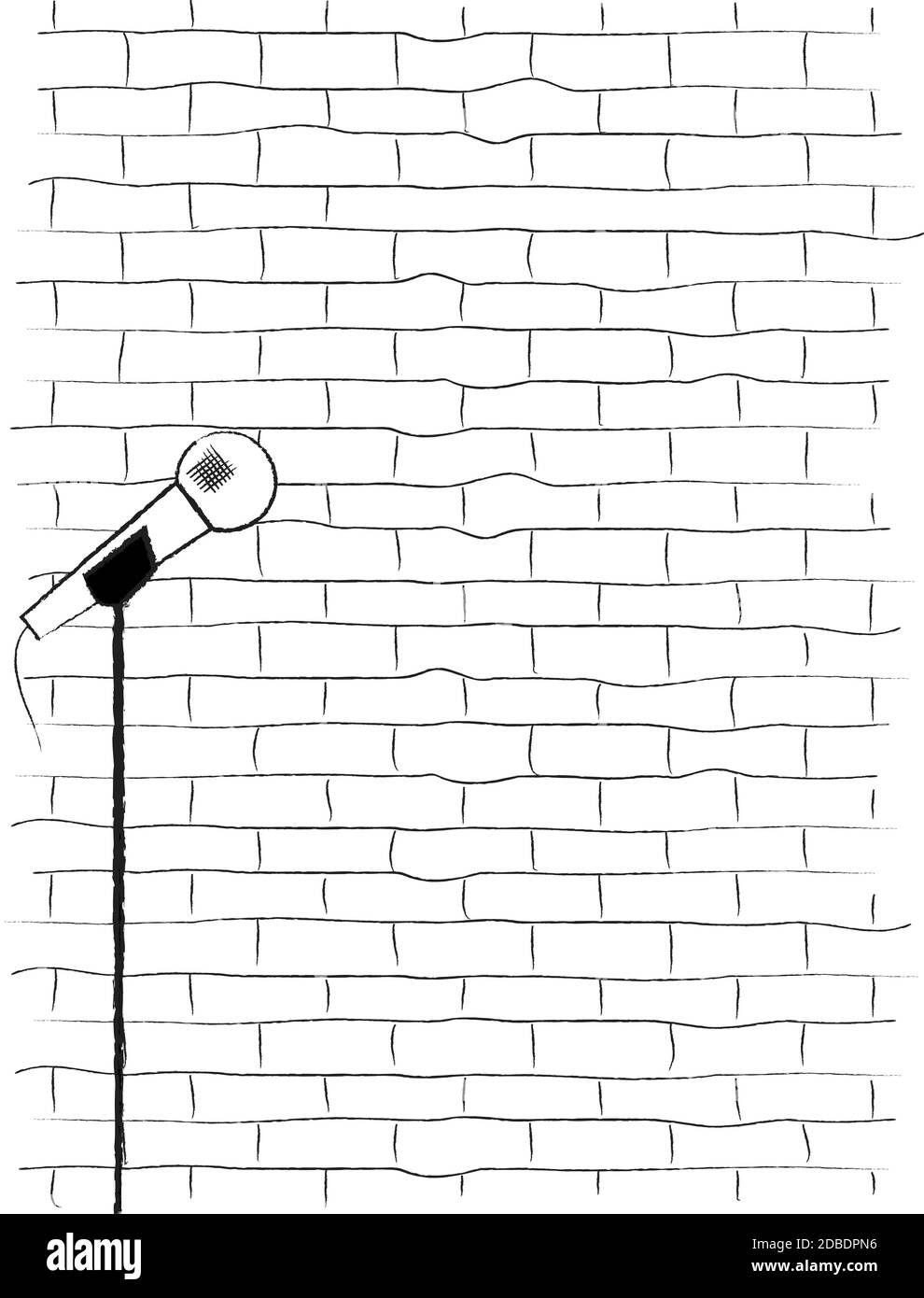 A karaoke poster sketch on a textures background Stock Photo - Alamy