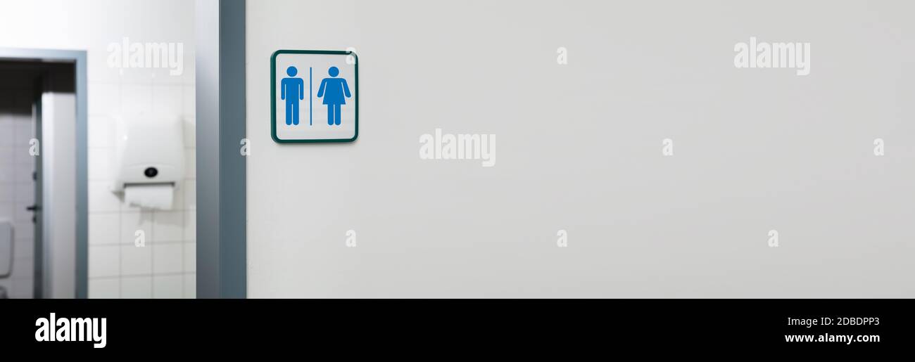 Public Toilet Restroom Or Bathroom Entrance Sign Stock Photo - Alamy