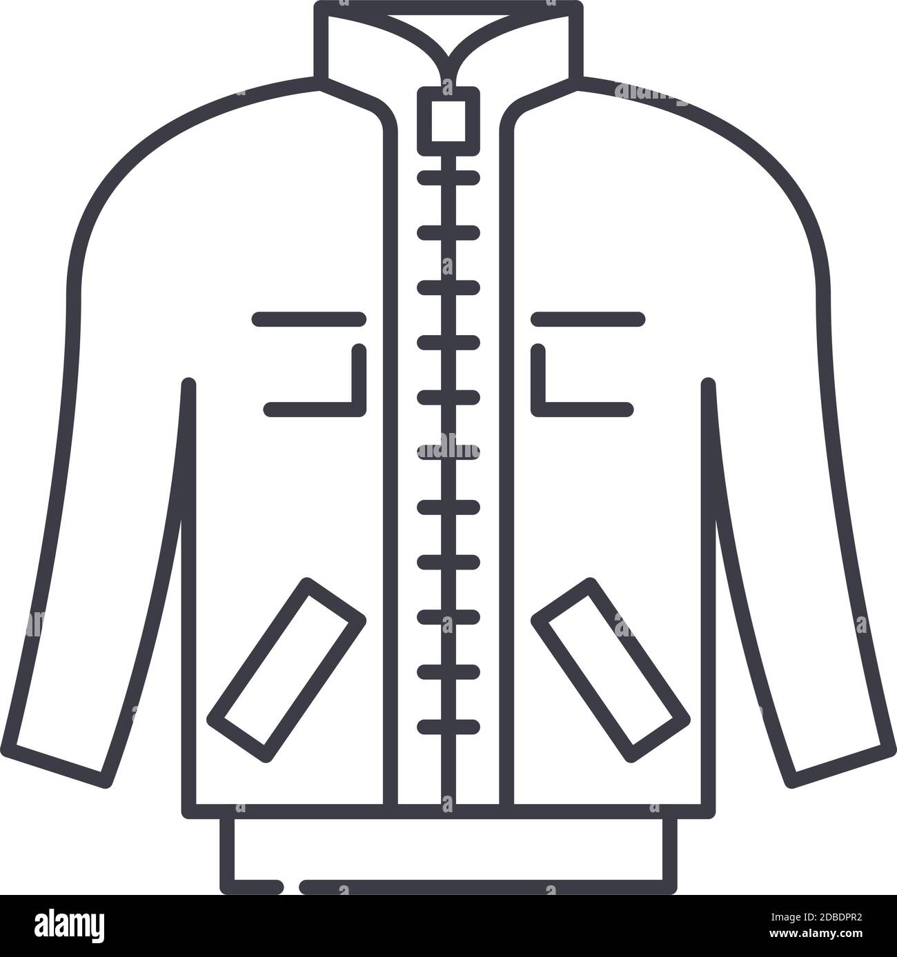 Jacket icon, linear isolated illustration, thin line vector, web design ...