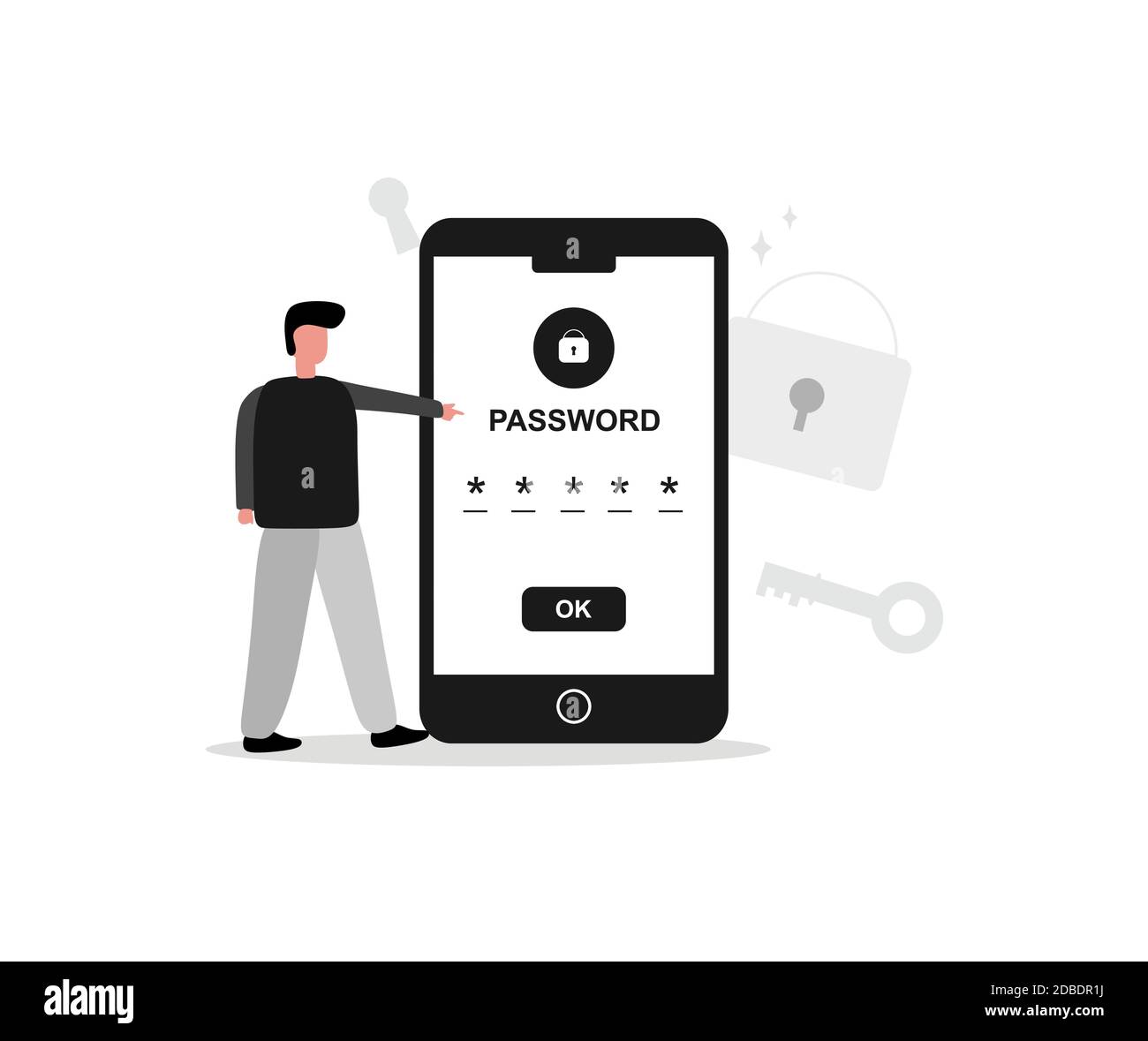 design about My password concept illustration Stock Vector Image & Art ...