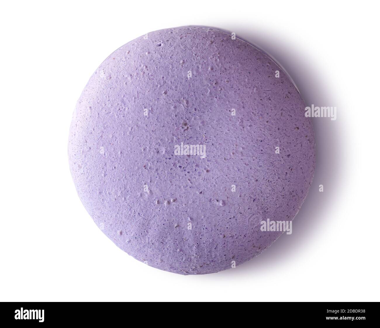 One purple macaroon top view on white background Stock Photo - Alamy