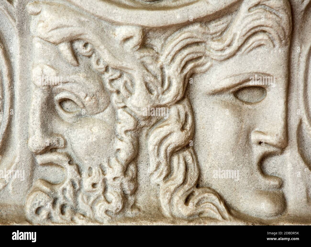 Ancient bas-relief in the baths of Diocletian in Rome. Italy Stock ...