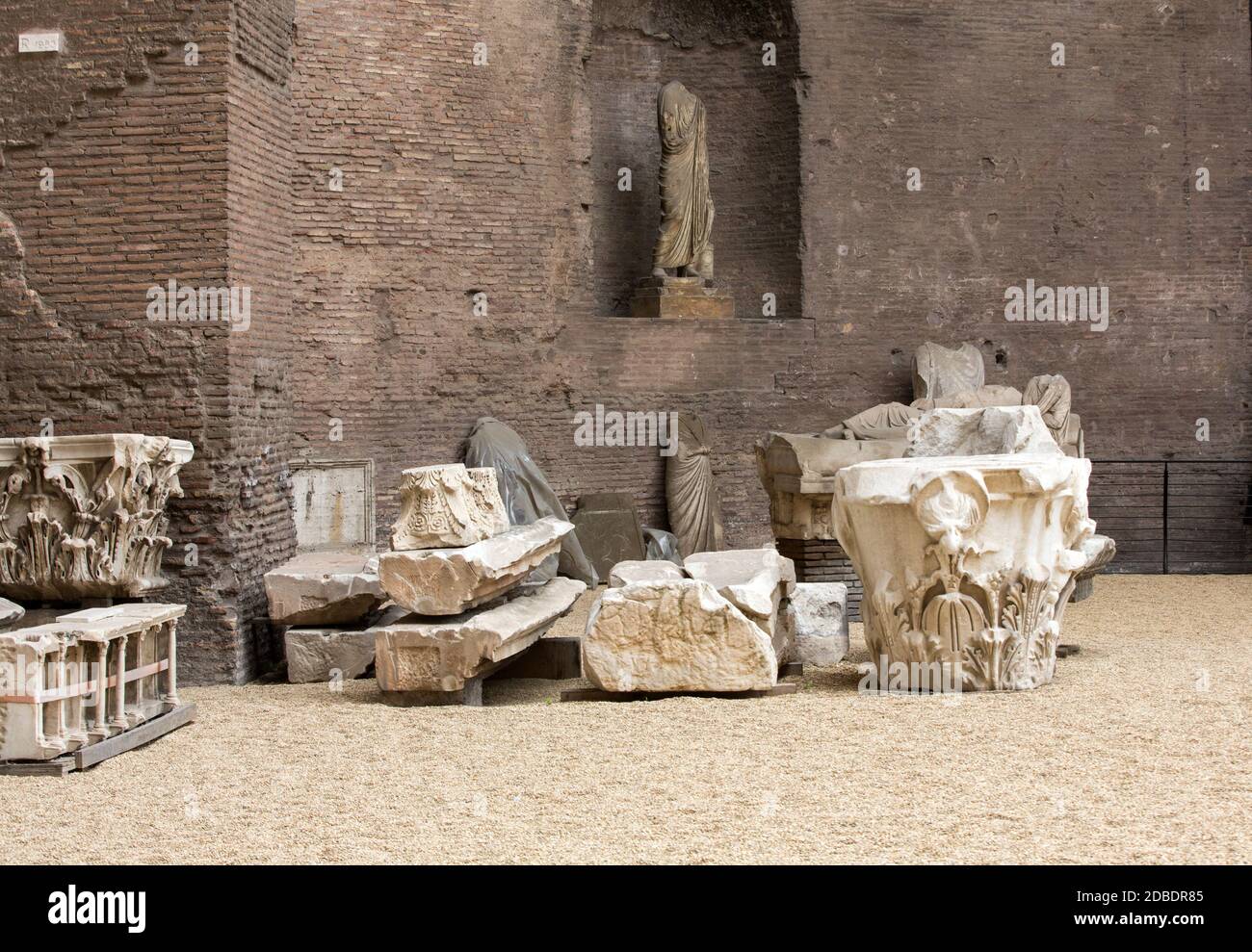The baths of Diocletian (Thermae Diocletiani) in Rome. Italy Stock ...