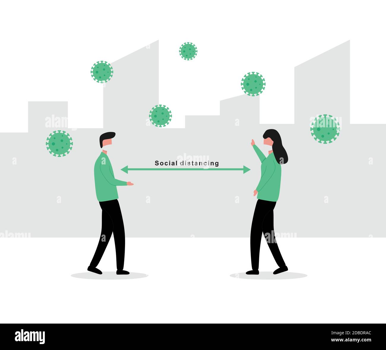 design Social distancing concept illustration Stock Vector Image & Art ...