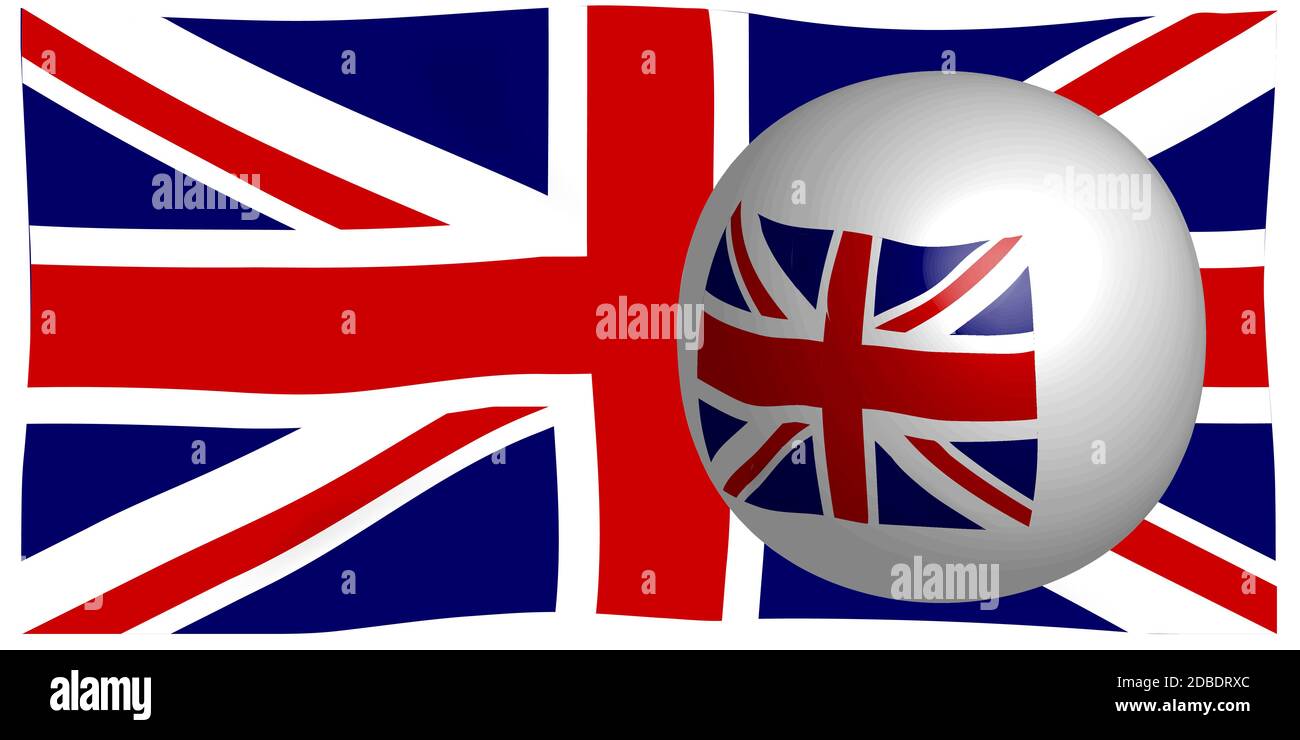 The British Union Flag, or Union Jack when used on board ship, isolated ...