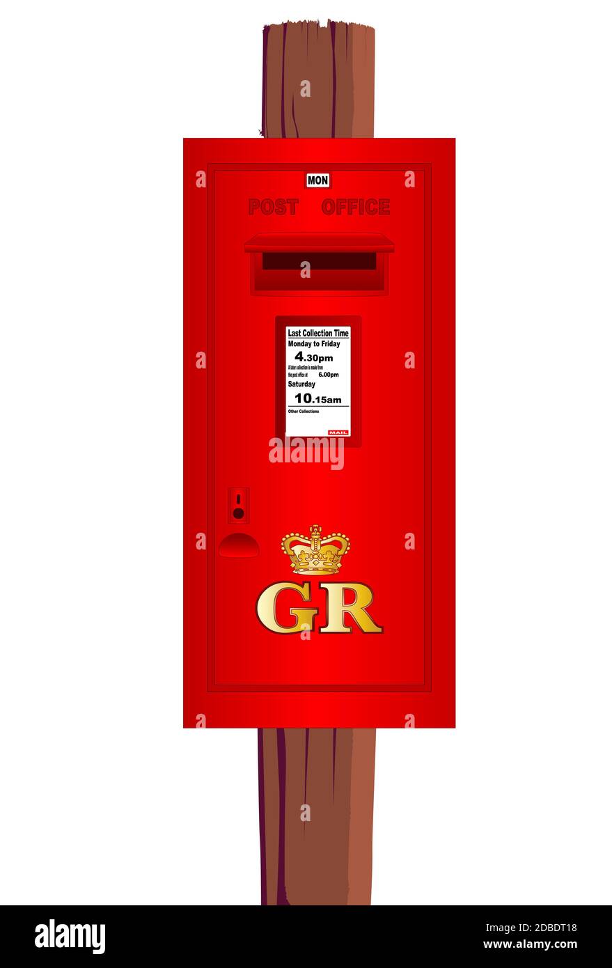 Pole mounted post box hi-res stock photography and images - Alamy