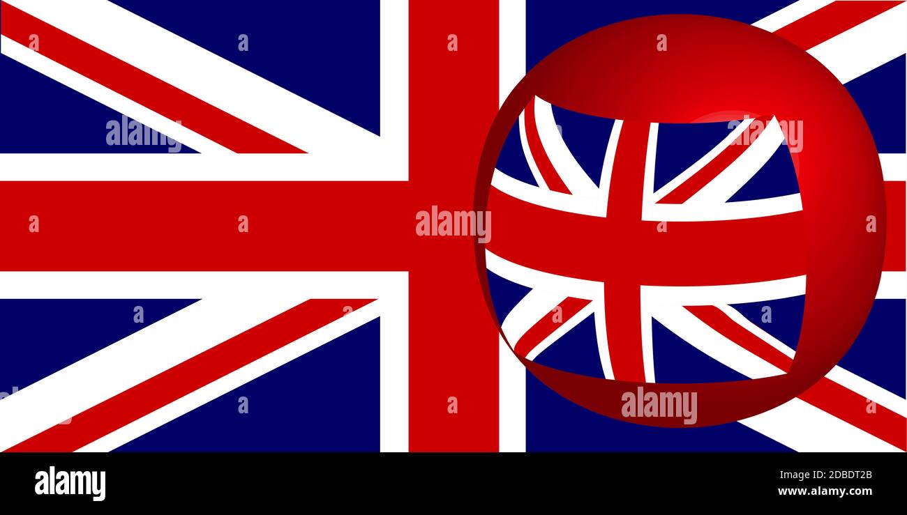 The British Union Flag, or Union Jack when used on board ship, as a ...