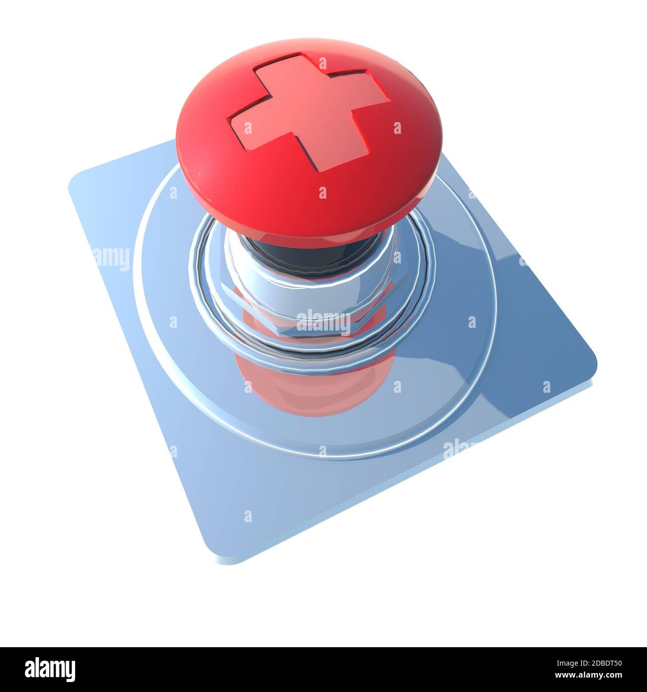 Cross button over metallic surface, 3d rendering Stock Photo - Alamy