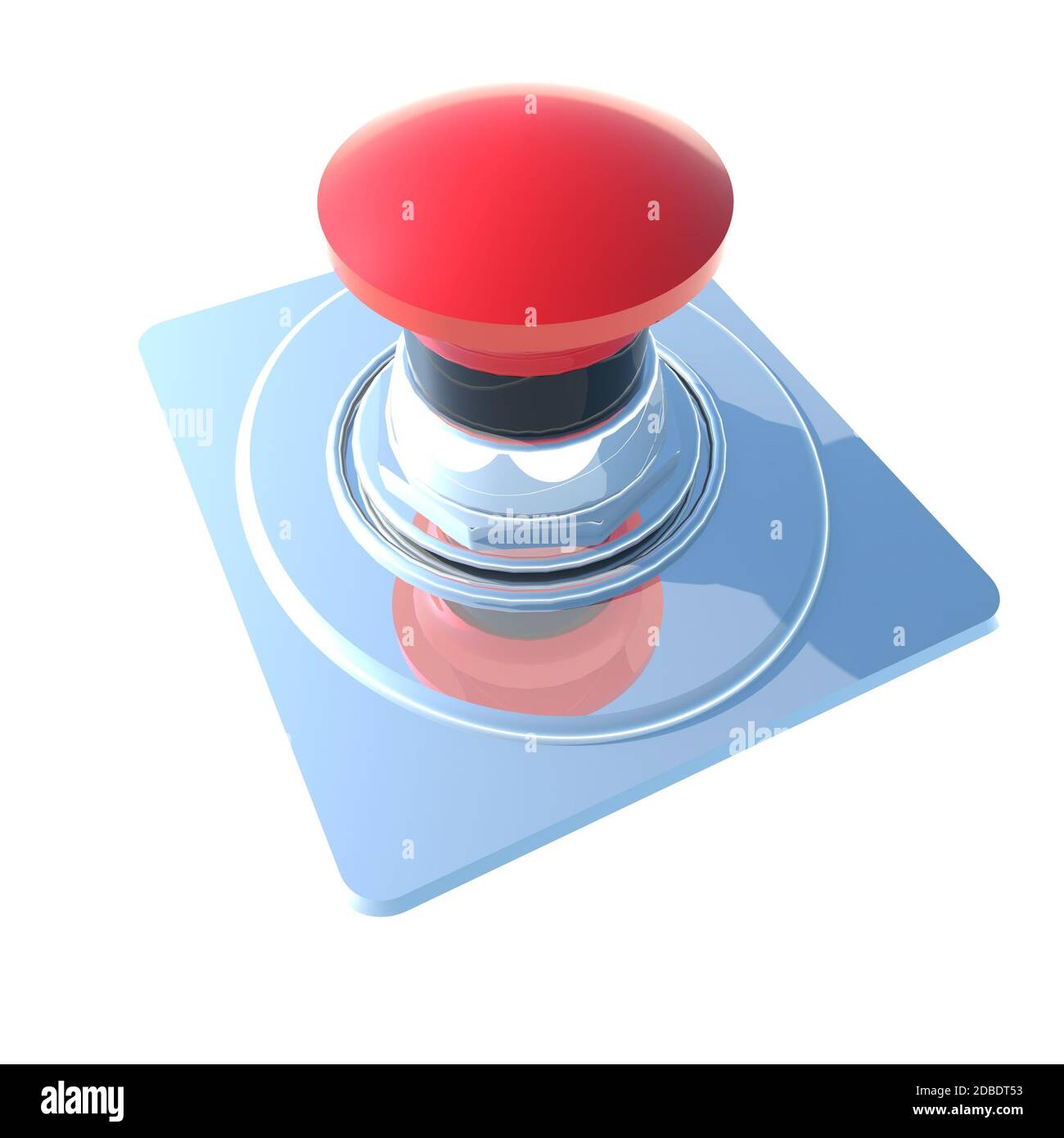Red button over metallic surface, 3d rendering Stock Photo - Alamy