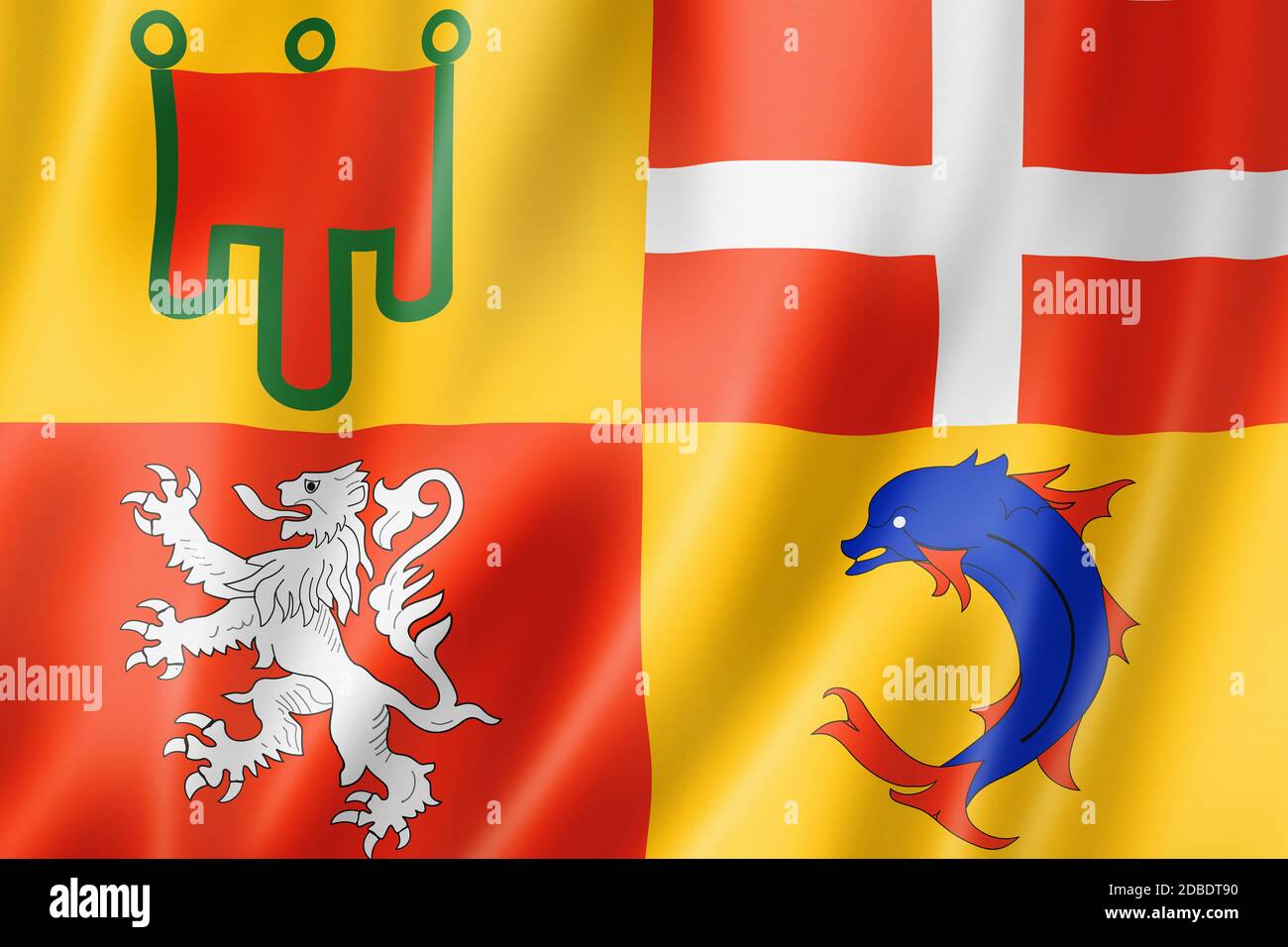 Flag of rhone alpes hi-res stock photography and images - Alamy