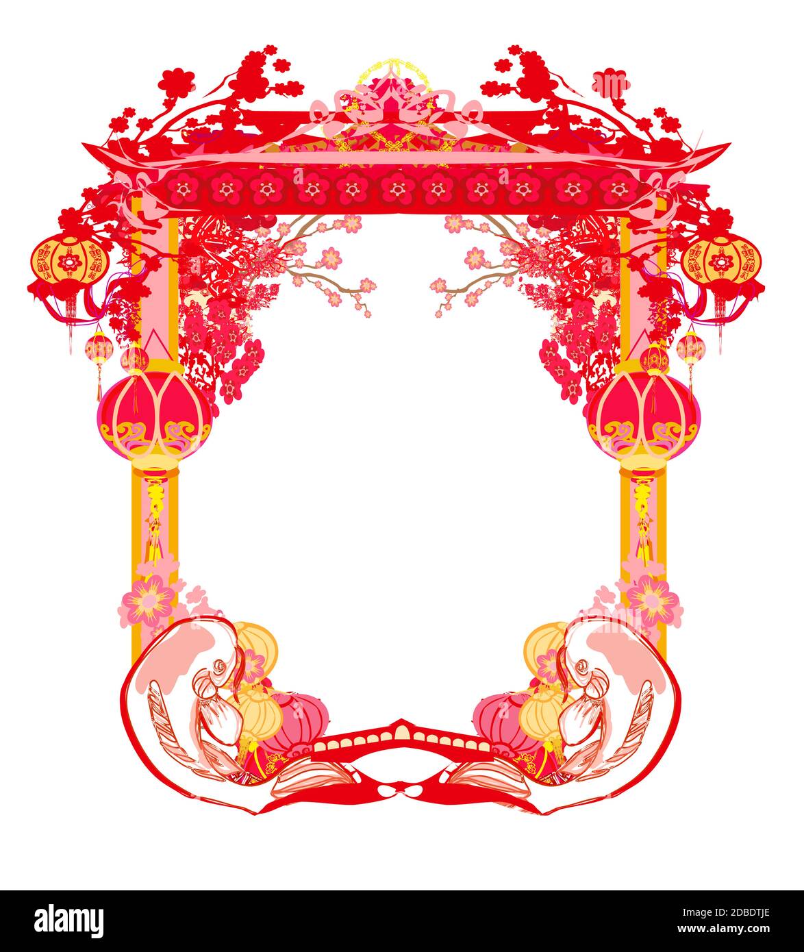 Japanese koi vintage frame Stock Photo - Alamy