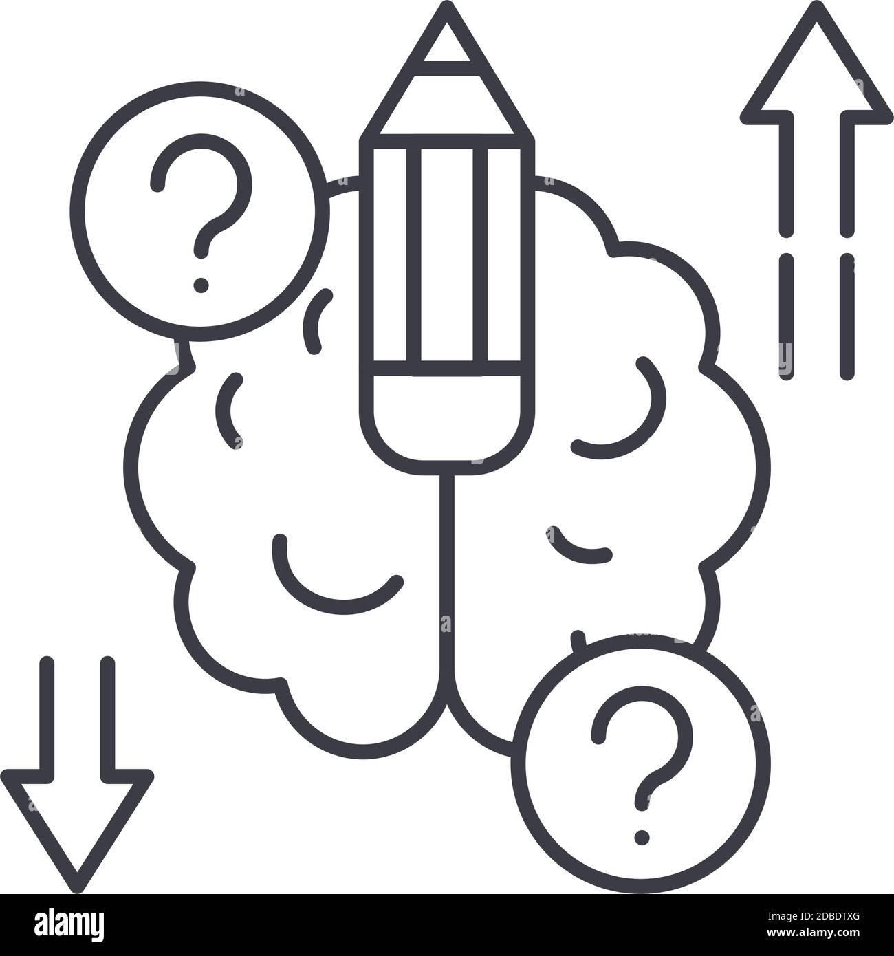 Project issue management icon, linear isolated illustration, thin line ...