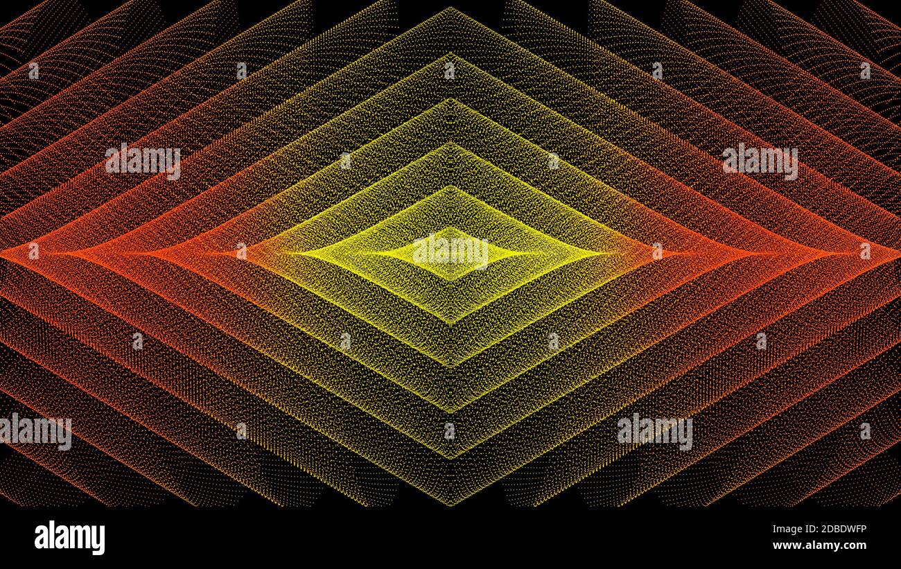 Abstract background - dots in red or yellow color arranged as a ...