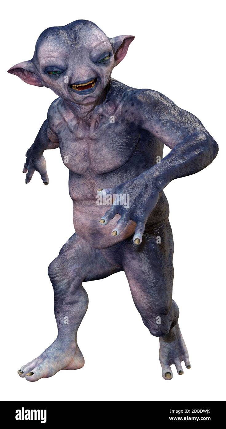 3D rendering of a blue alien isolated on white background Stock Photo ...