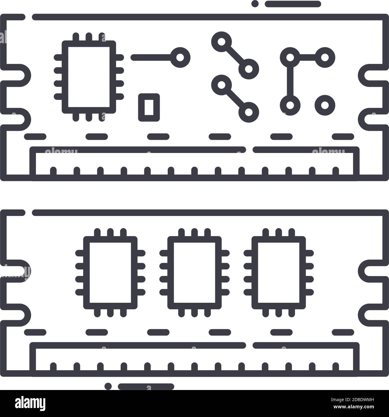 Ram icon, linear isolated illustration, thin line vector, web design ...
