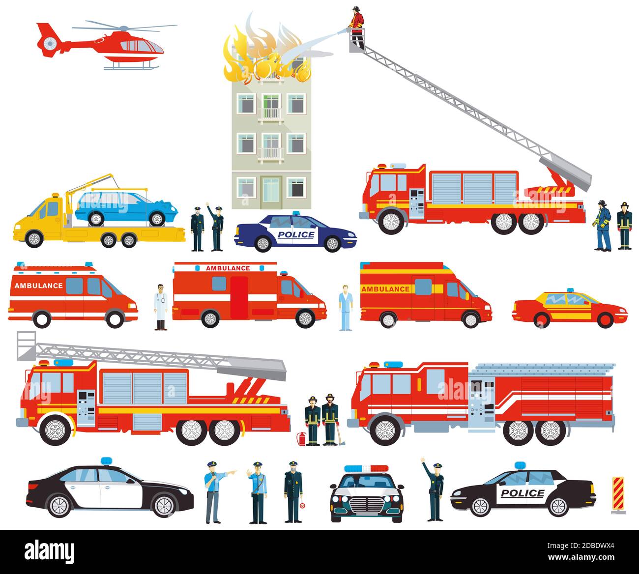 Police fireman ambulance hi-res stock photography and images - Alamy