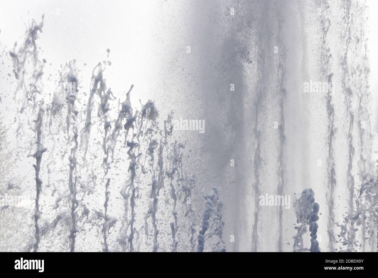 Fountain water streams dynamic motion. Wet spray summer waterfall Stock ...