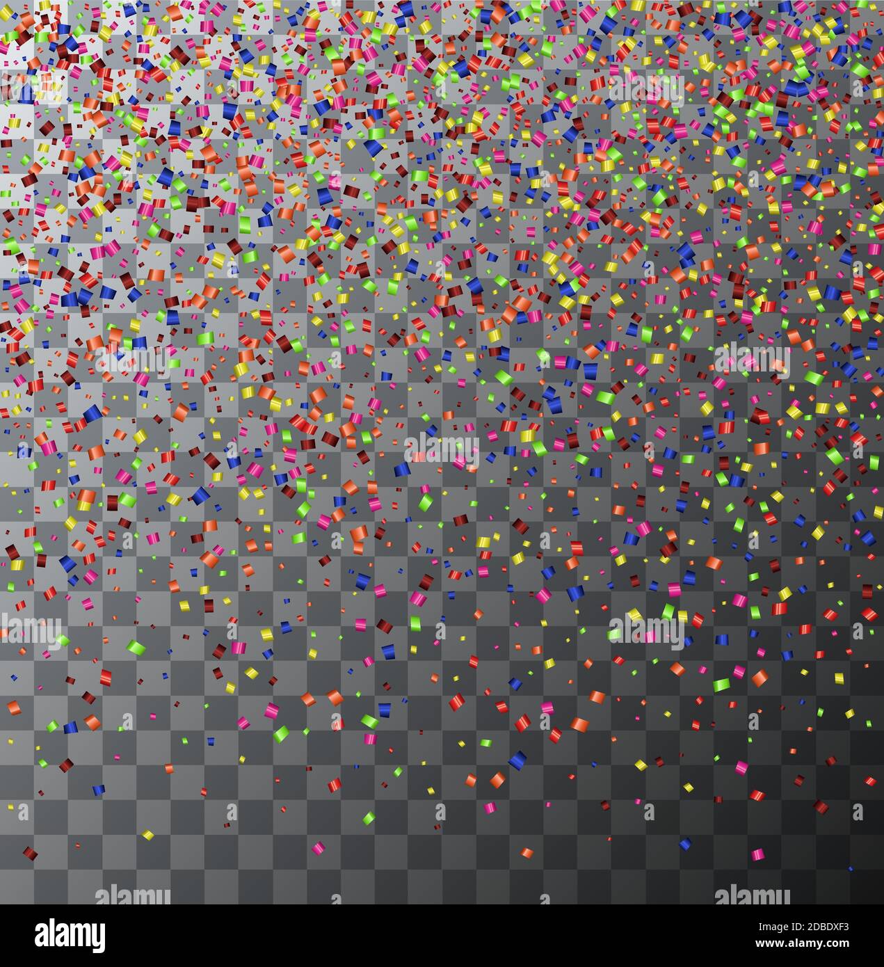 Vector modern festive confetti on transparent background Stock Vector ...