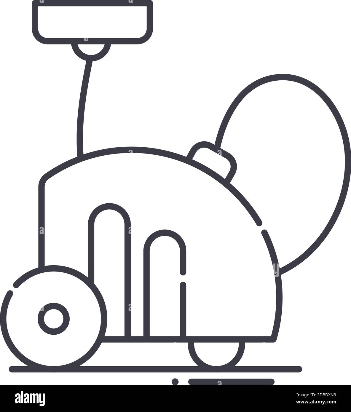 Professional vacuum cleaner icon, linear isolated illustration, thin ...