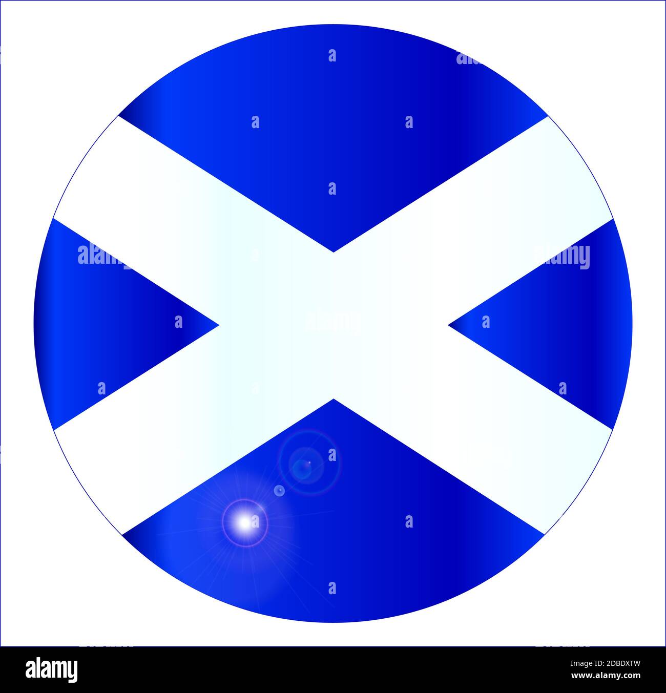 The official flag for Scotland as a button or badge - Part of the ...