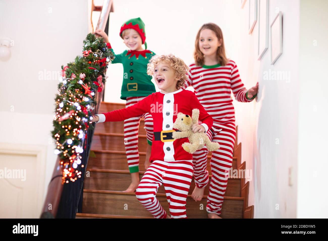 Running Down Stairs On Christmas
