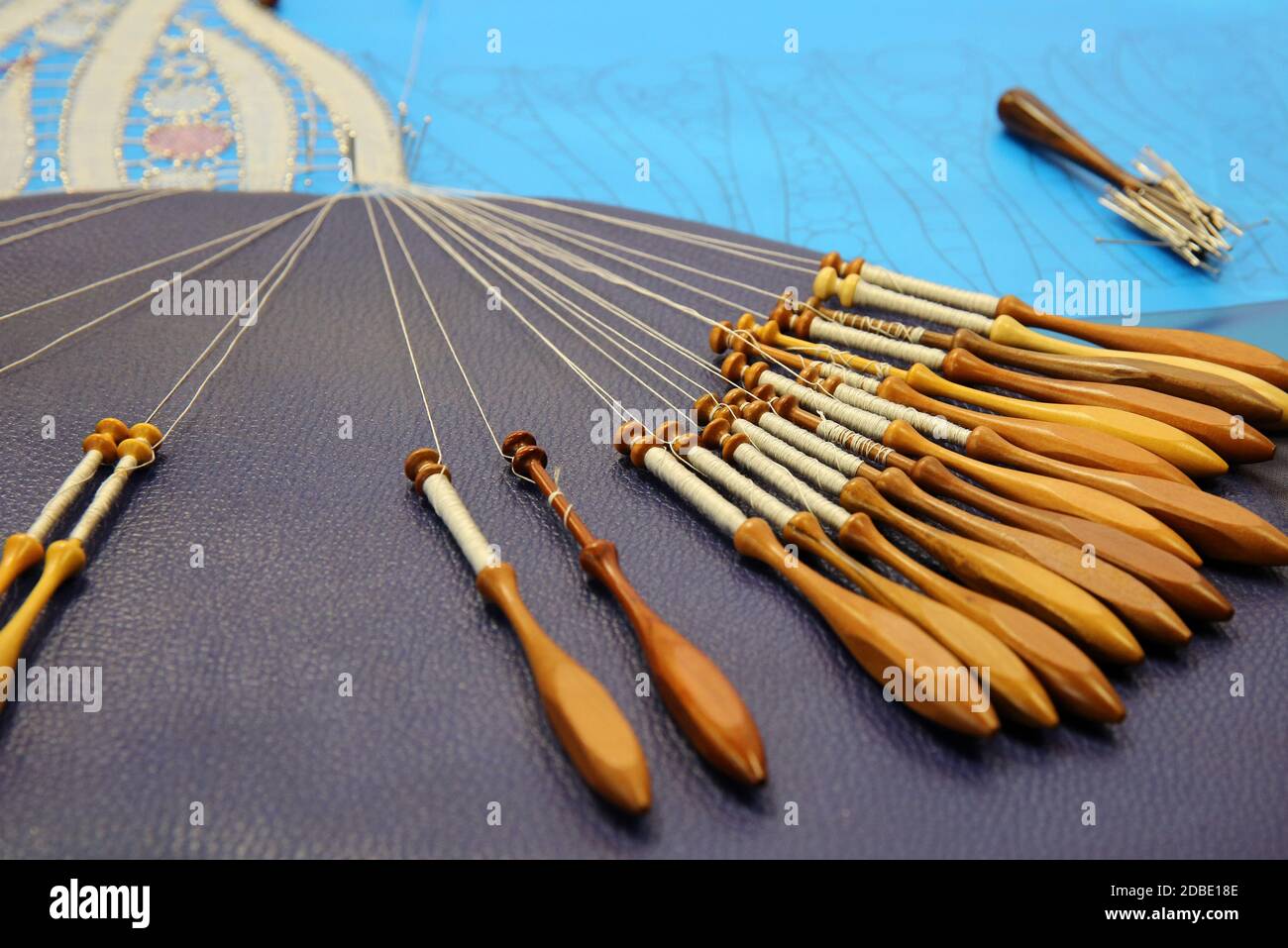 Lace weaving hi-res stock photography and images - Alamy