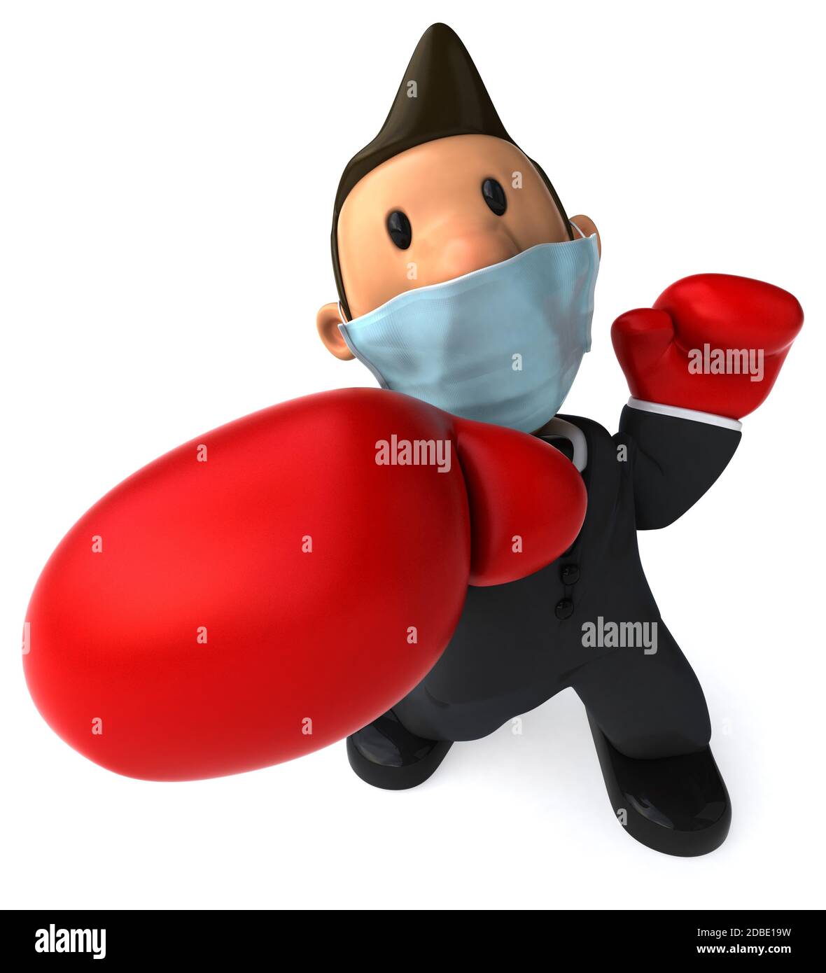 3D Illustration of a character with a mask Stock Photo - Alamy