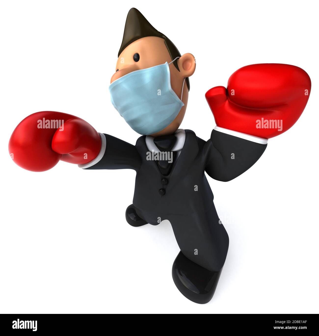 3D Illustration of a character with a mask Stock Photo - Alamy