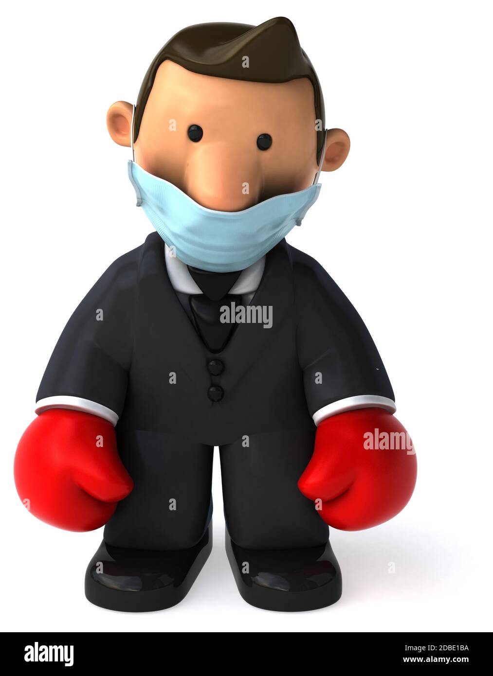 3D Illustration of a character with a mask Stock Photo - Alamy