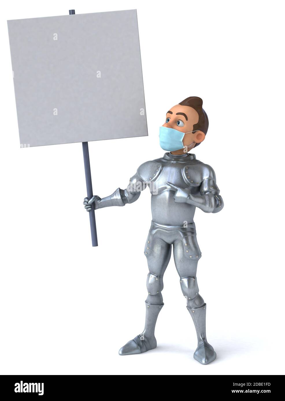 3D illustration of a cartoon character with a mask Stock Photo - Alamy