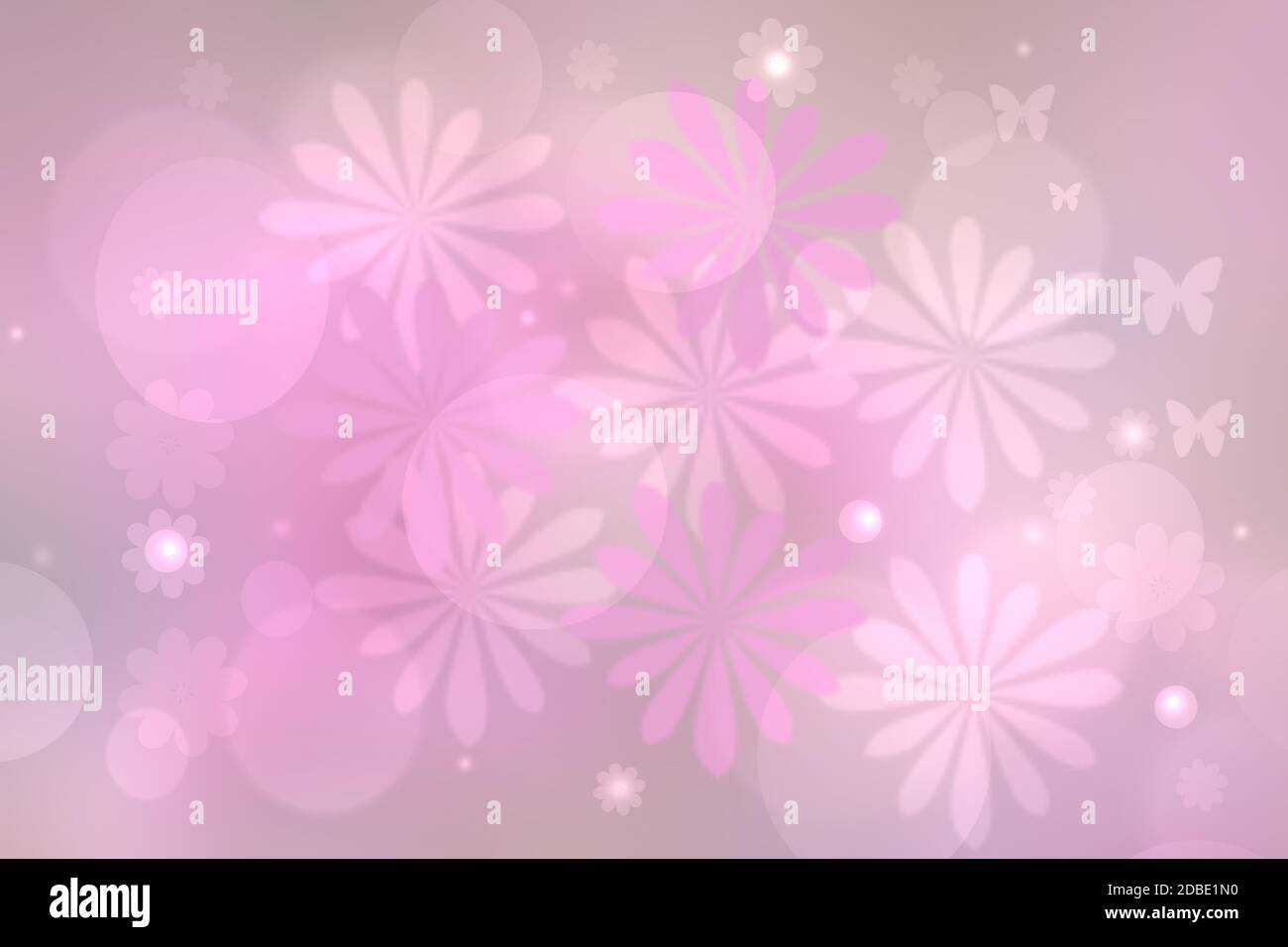 Abstract blurred vivid spring summer light delicate pink bokeh ...