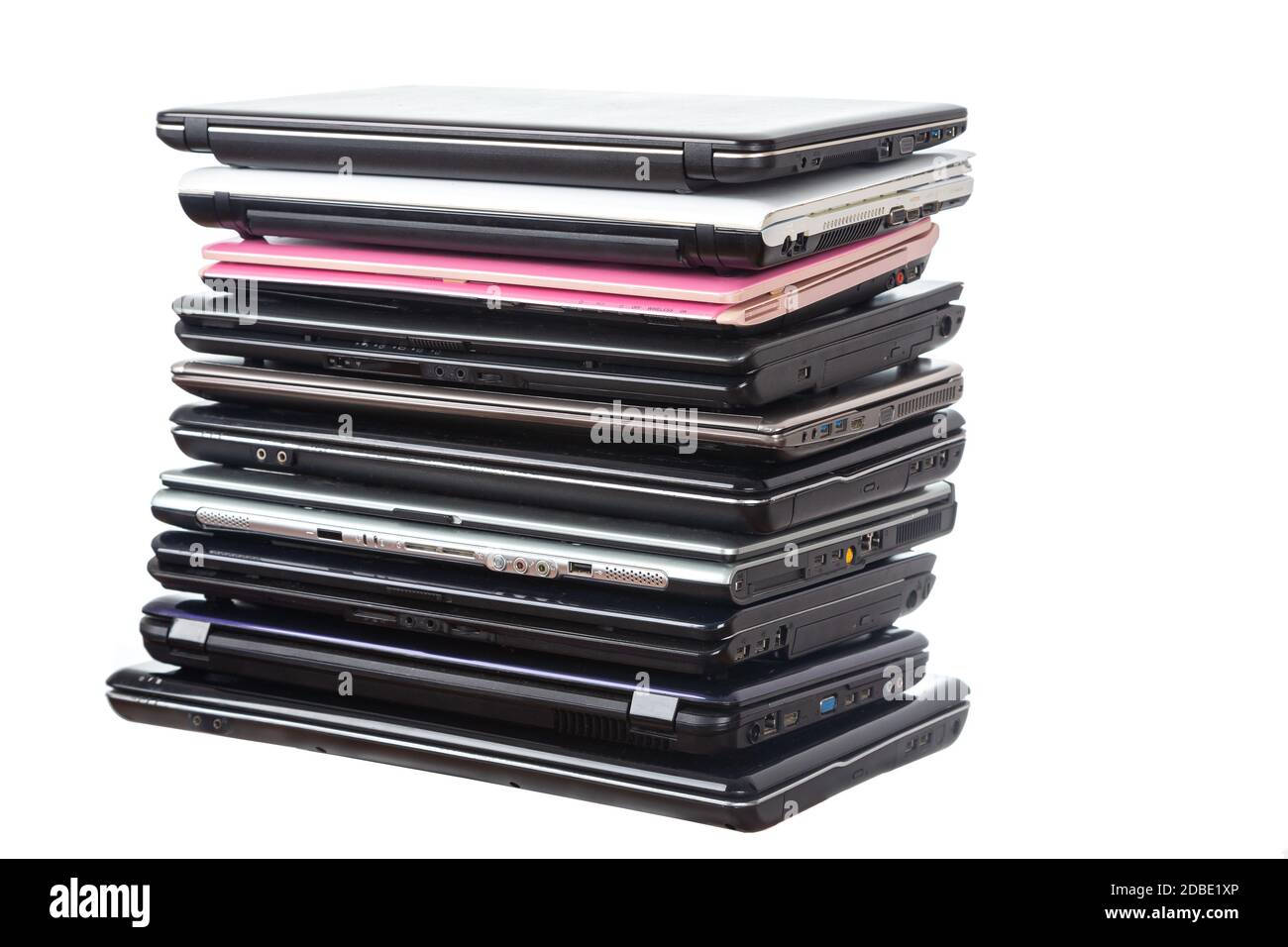 Stack of laptops hi-res stock photography and images - Alamy