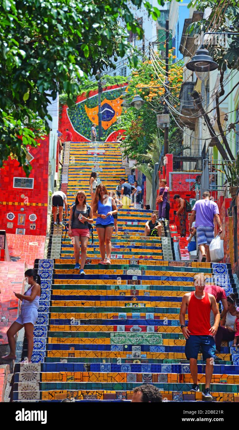 Selaron stair, Rio de Janeiro, Brazil Stock Photo - Alamy