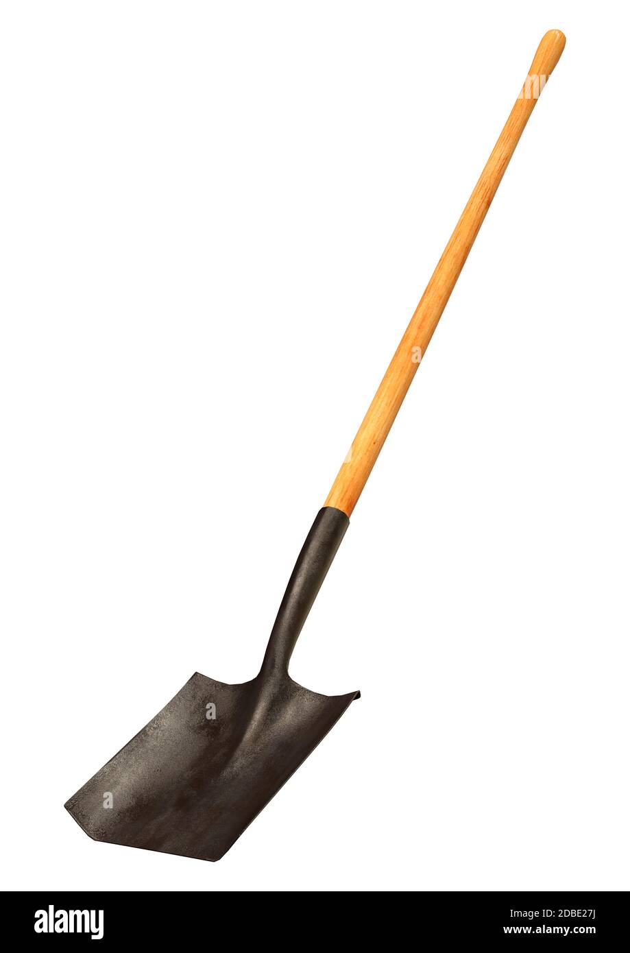 3D rendering of a single shovel isolated on white background Stock ...