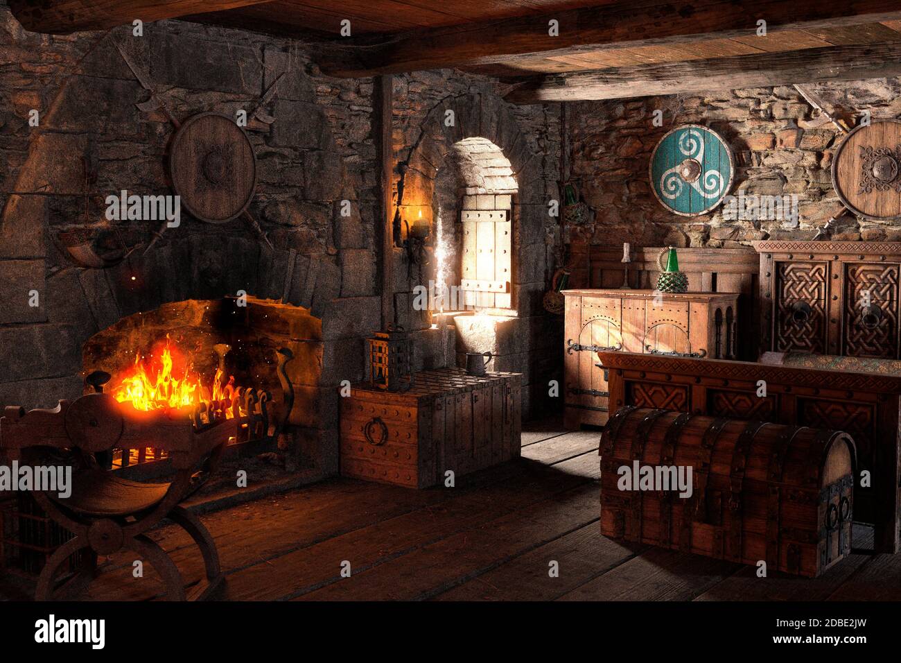 Medieval bed bedroom chamber hi-res stock photography and images - Alamy