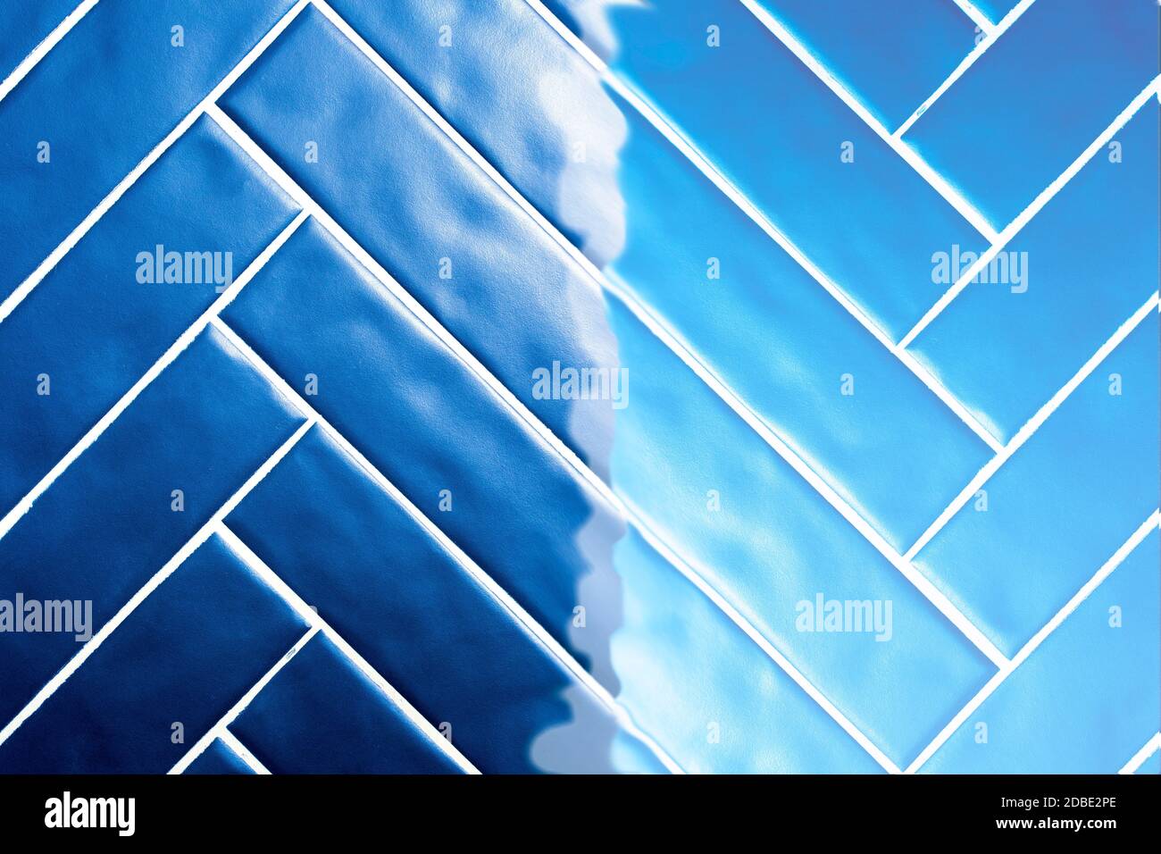 Blue Tiles, dark blue tiles overflowing to light blue background ...