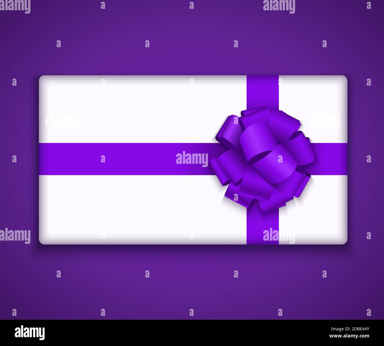 Vector modern gift box with bow ribbon Stock Vector Image & Art - Alamy