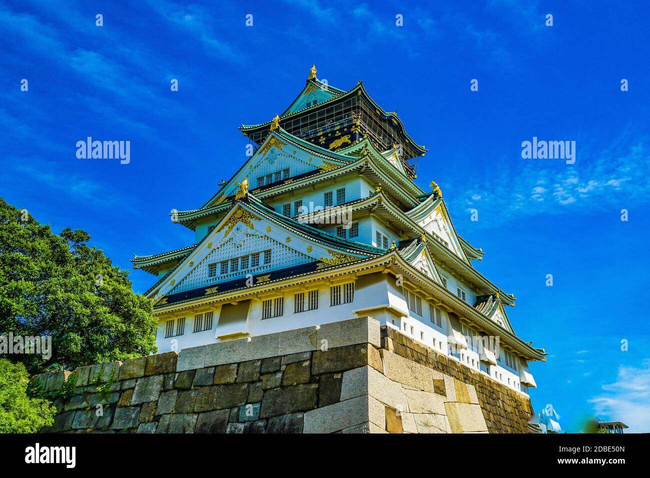 Image of Osaka Castle. Shooting Location: Osaka prefecture Stock Photo ...