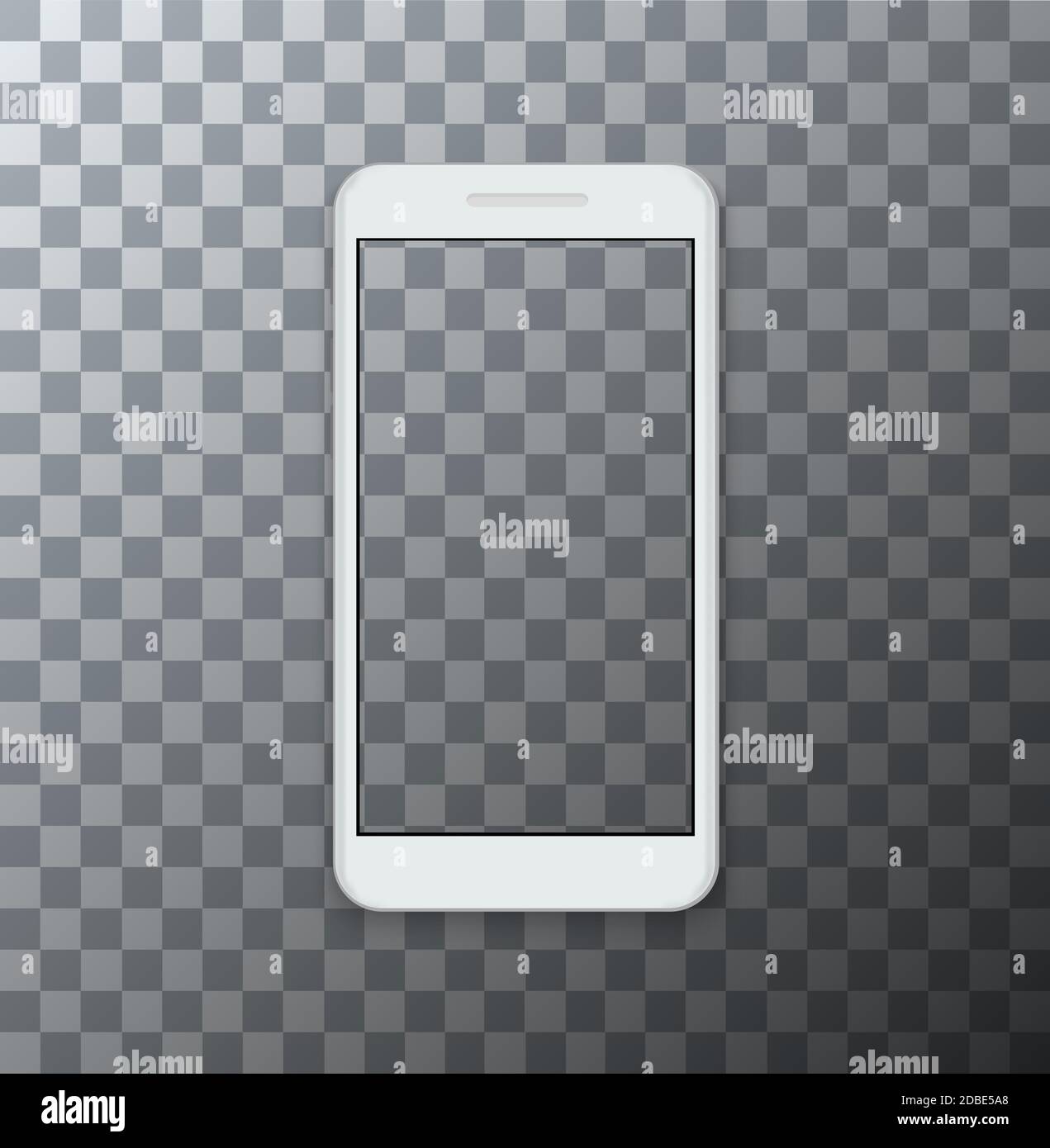 Vector modern smartphone with empty screen on transparent background ...