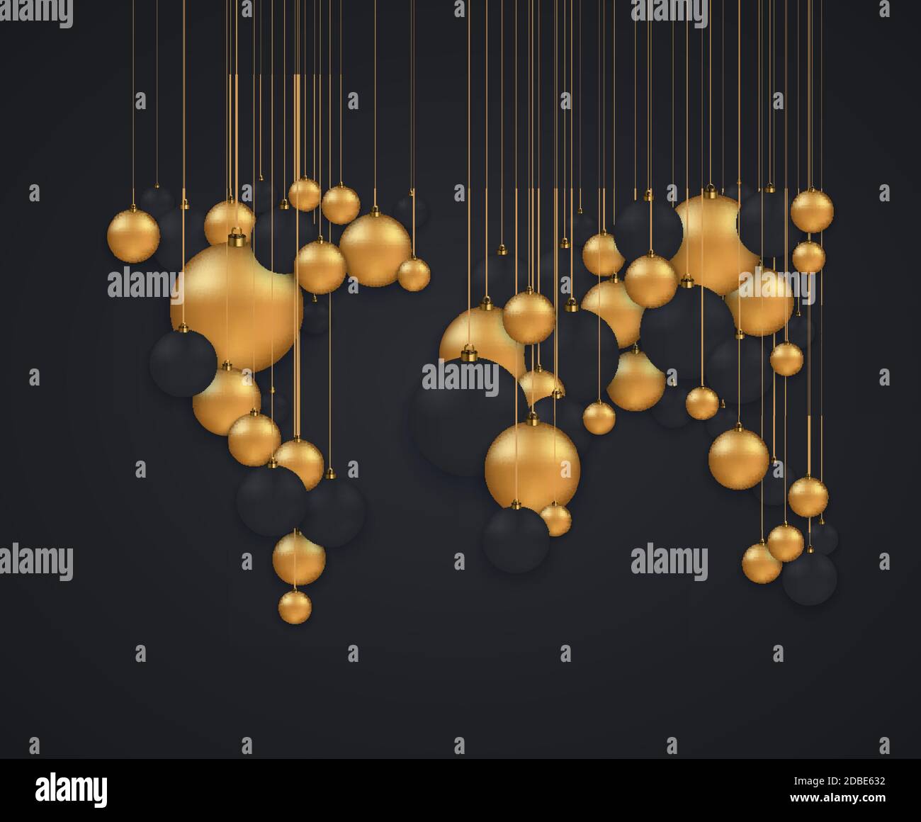 Concept global map and Christmas balls Stock Vector Image & Art - Alamy