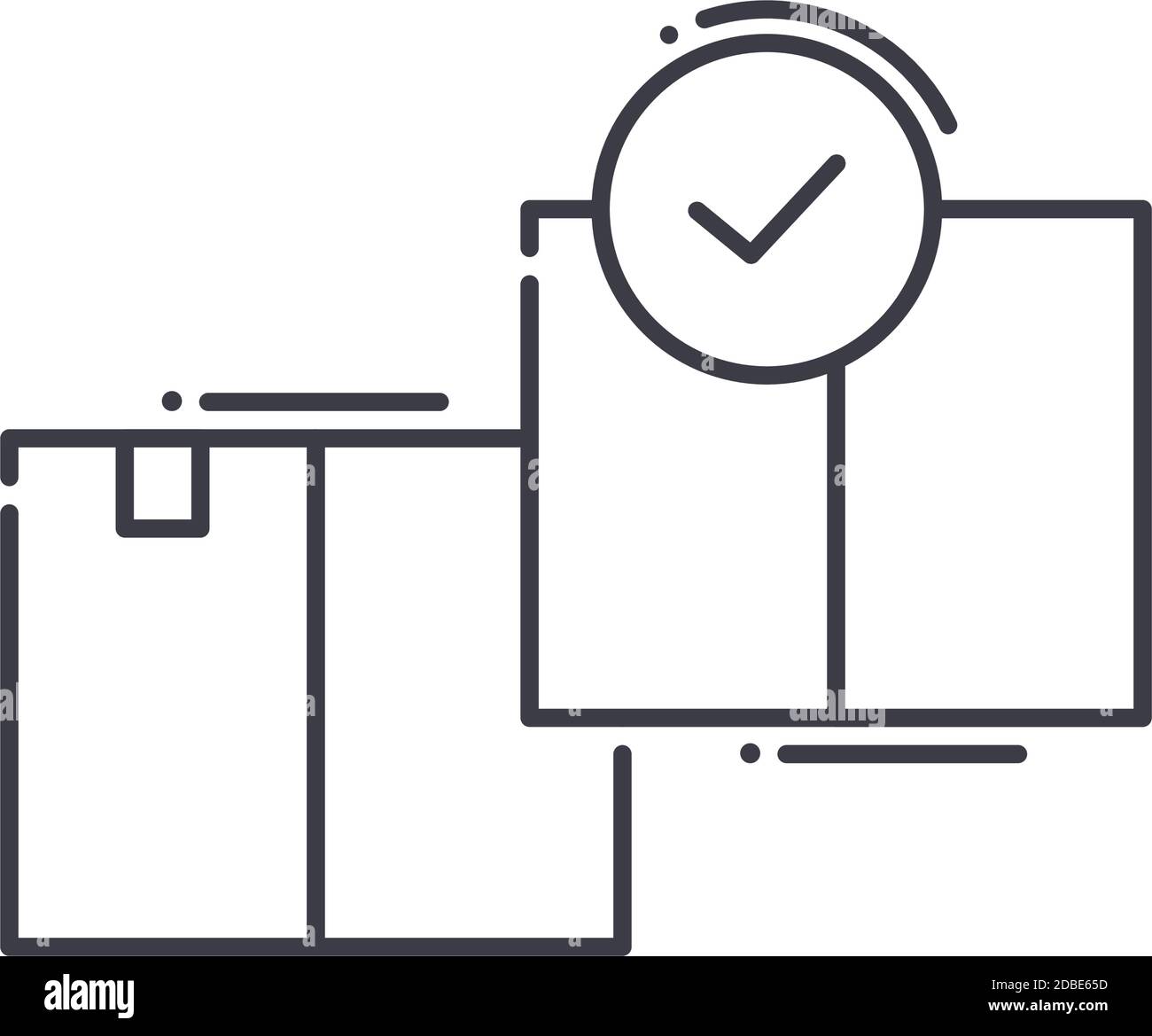 Production choice icon, linear isolated illustration, thin line vector ...