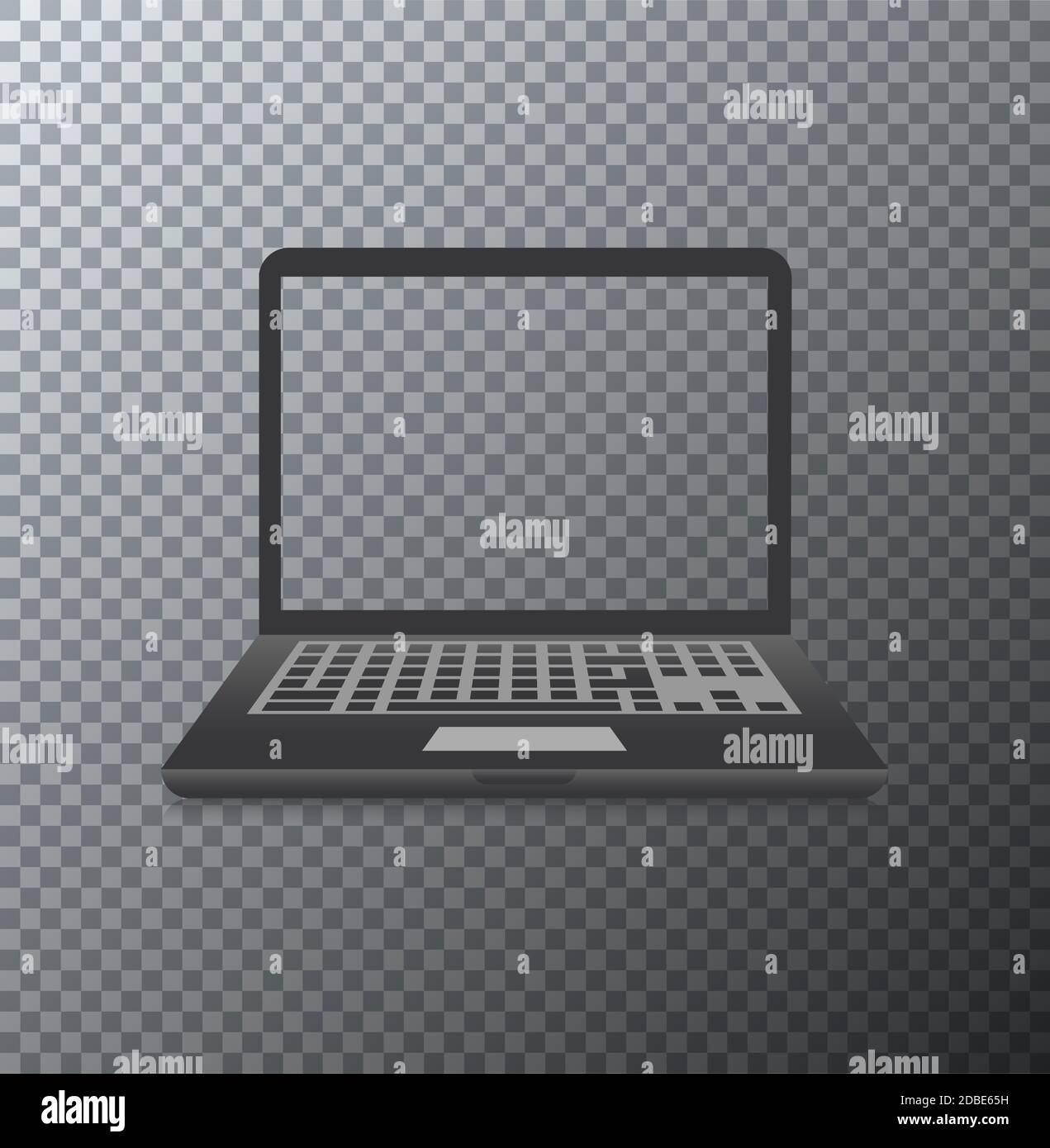 Vector modern laptop icon on transparent background Stock Vector Image ...