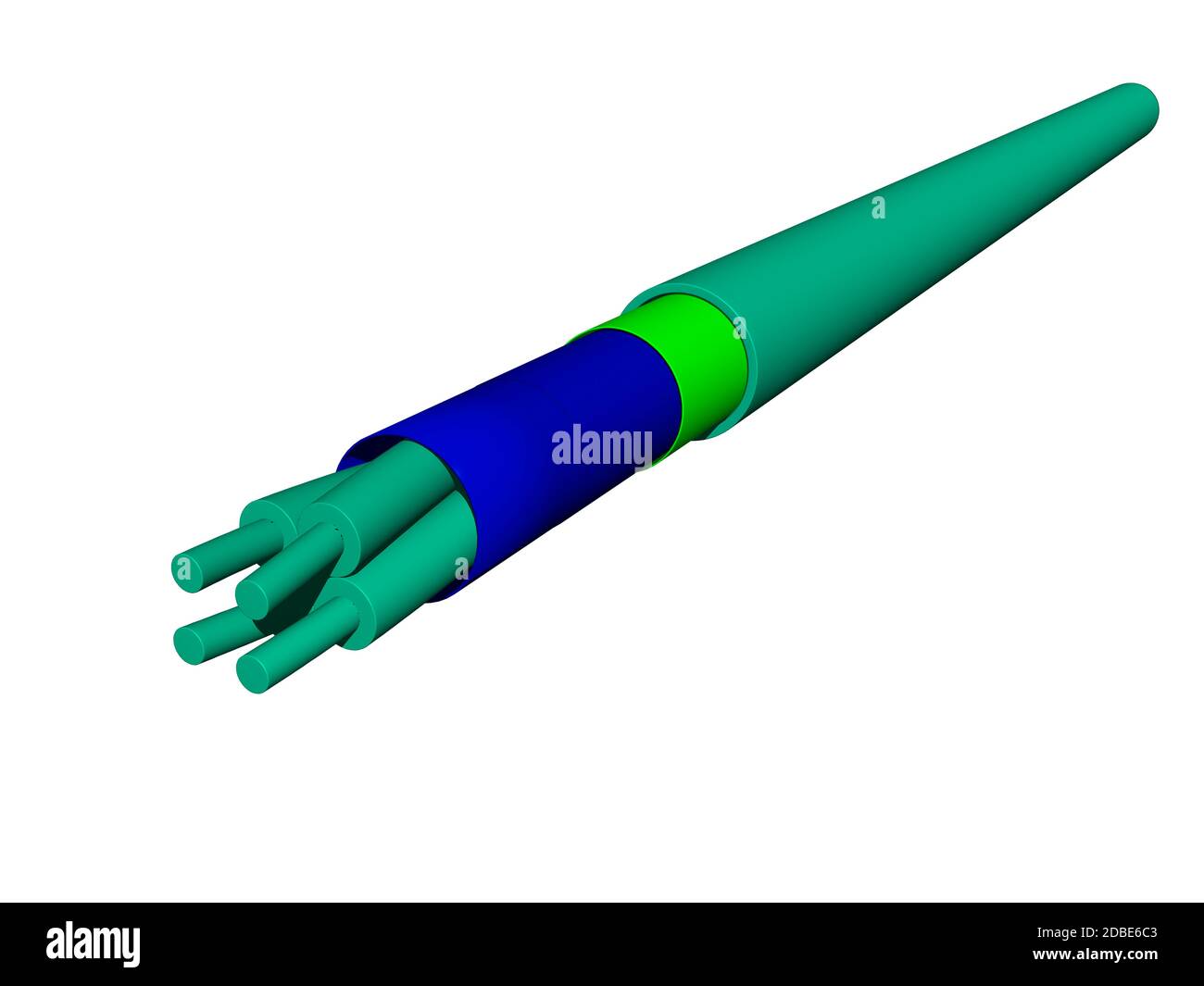 long power cable with different wires Stock Photo - Alamy