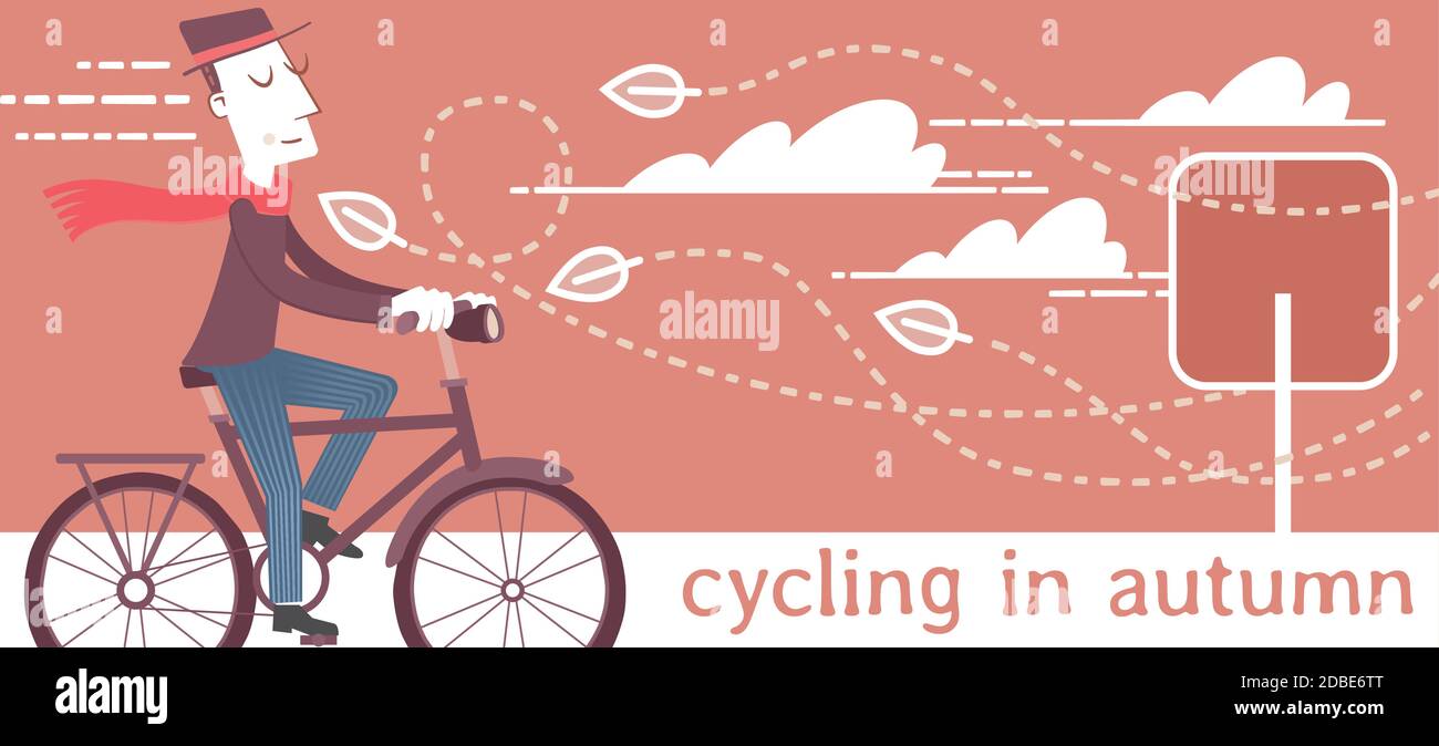 Windy cycling Stock Vector Images - Alamy