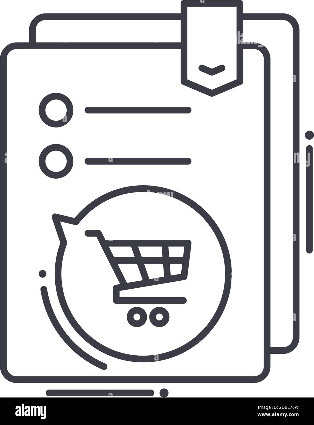 Quotation icon, linear isolated illustration, thin line vector, web ...