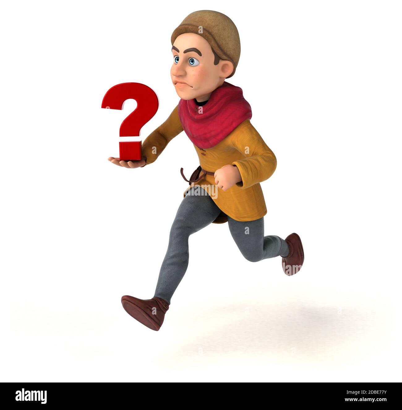 3D Illustration of a medieval historical character Stock Photo - Alamy