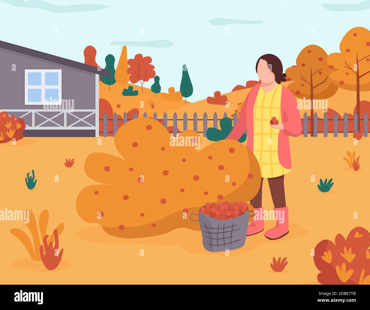 Garden hedge autumn Stock Vector Images - Alamy
