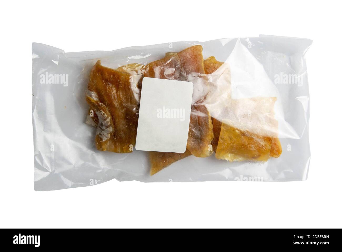 Dried catfish fillet in a transparent package appetizer to beer ...